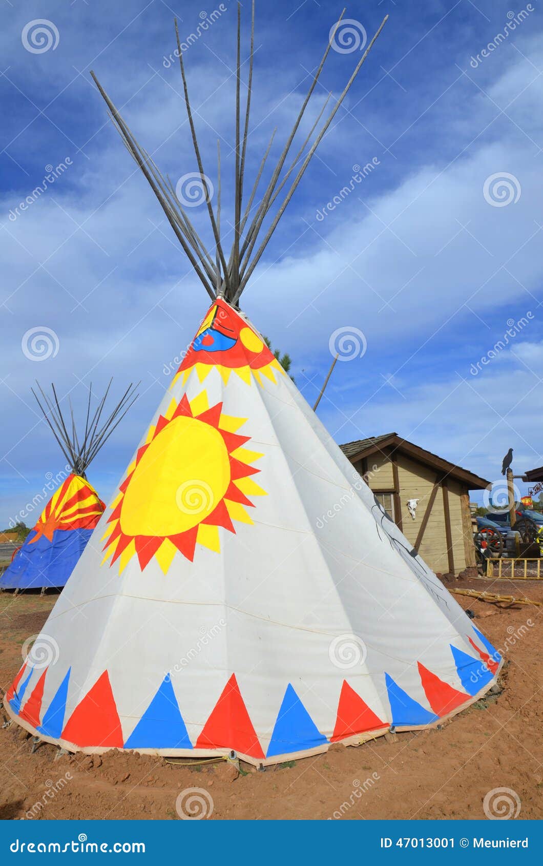 Tepee fotografia editoriale. Immagine di arizona, montagna - 47013001