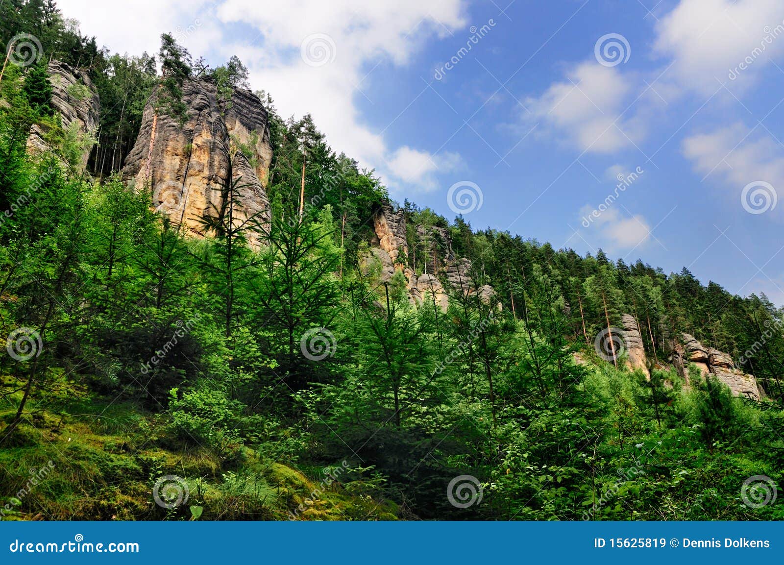 Teplice Rock Formations, Czech Republic Stock Image - Image of blue ...