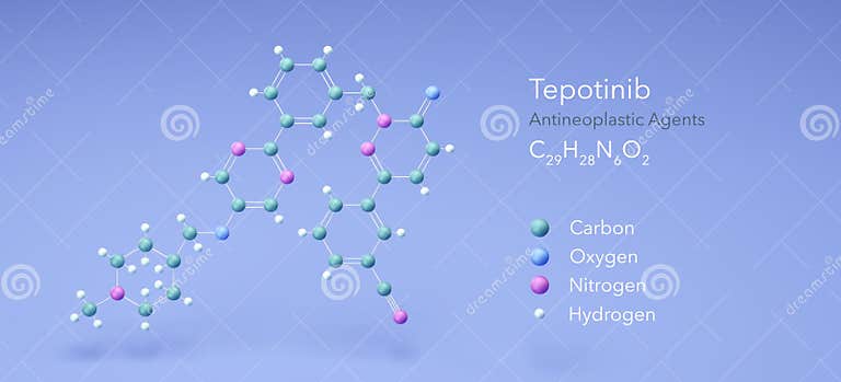 Tepotinib Molecule, Molecular Structures, Antineoplastic Agents, 3d ...