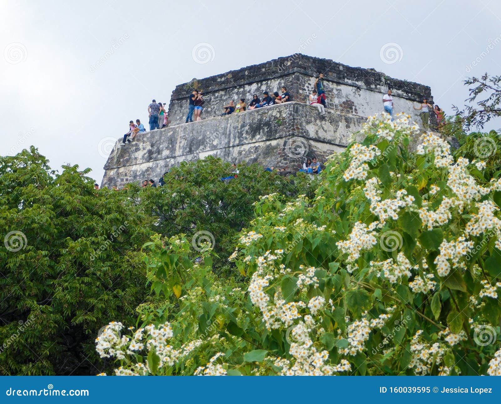 View Of The Tepozteco Temple, On Top Of The Tepozteco Mountain ...