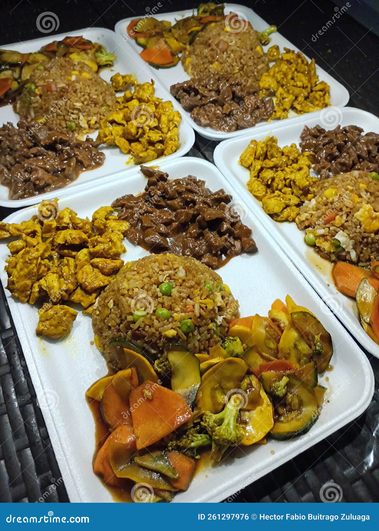 Teppanyaki Japan food stock photo. Image of fruit, lunch - 261297976