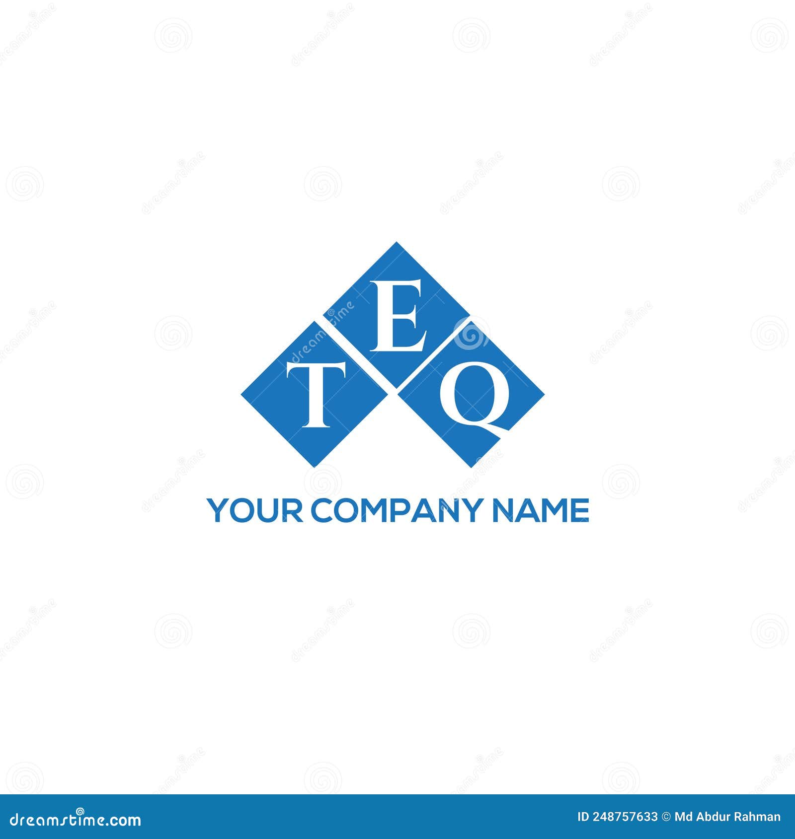 TEQ Letter Logo Design on BLACK Background. TEQ Creative Initials ...