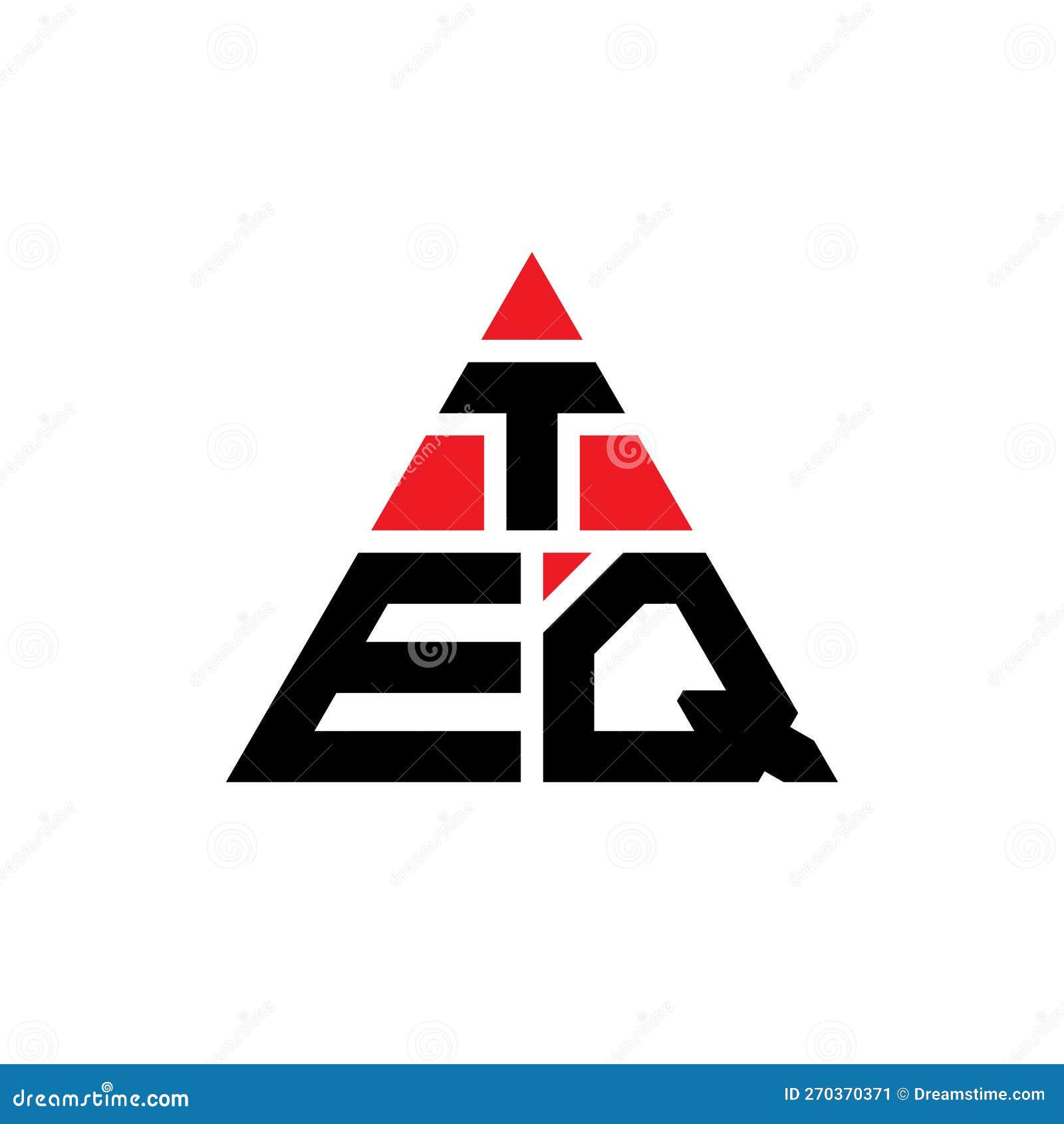 TEQ Triangle Letter Logo Design with Triangle Shape. TEQ Triangle Logo ...