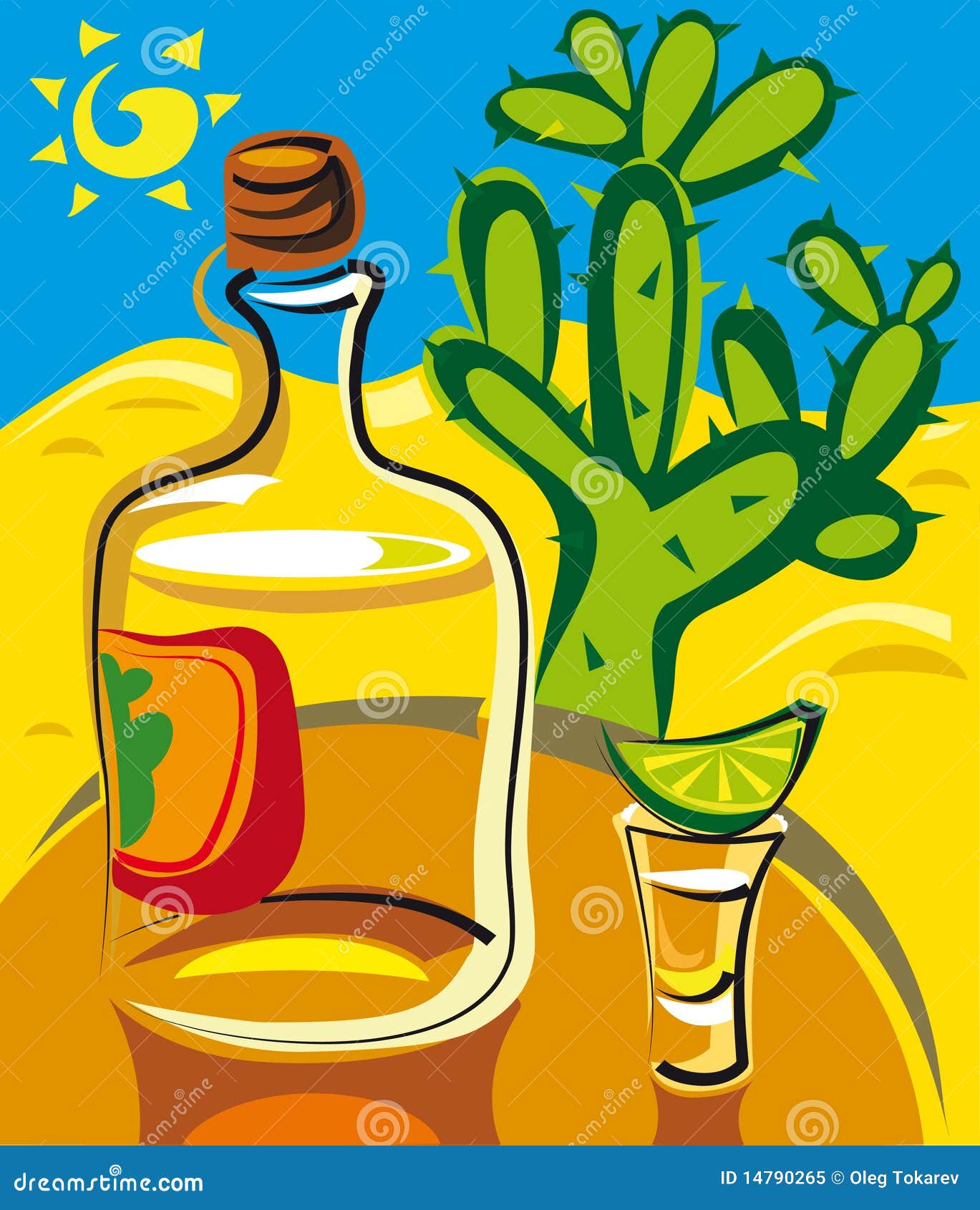 Tequila stock vector. Illustration of bottle, culture - 14790265