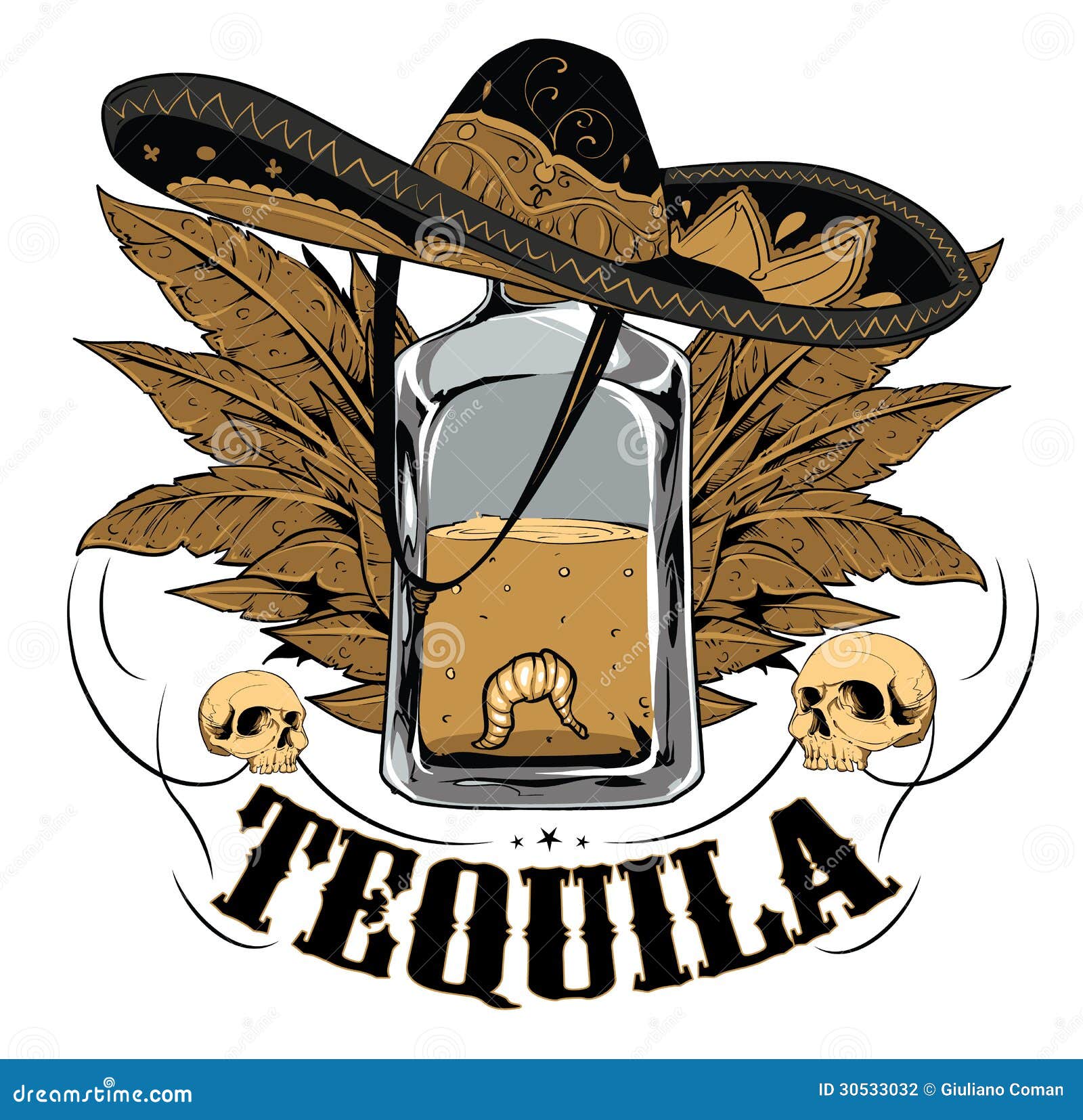 Tequila vektor illustrationer. Illustration av mexikan - 30533032