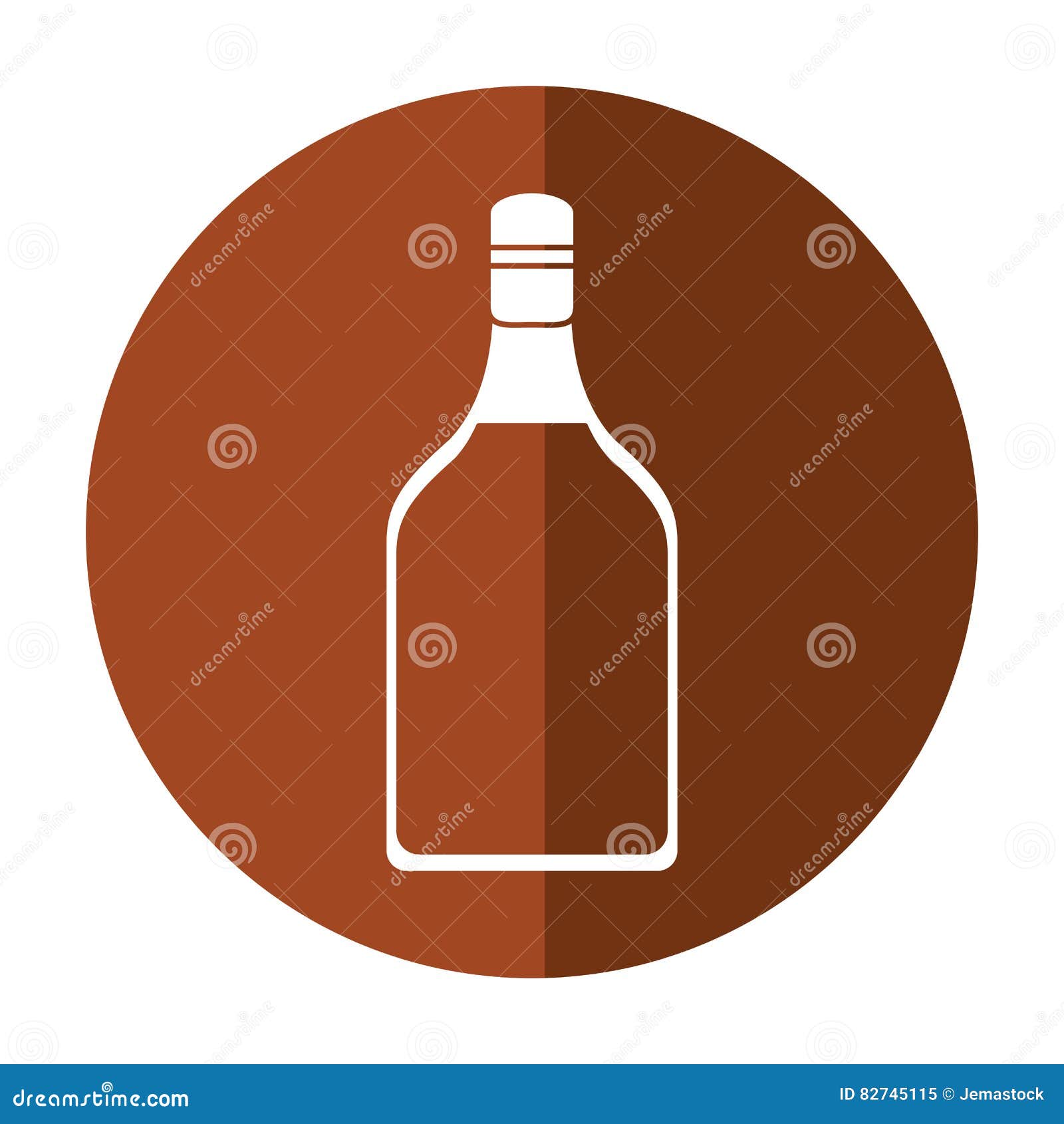 Tequila Bottle Alcoholic Beverage Shadow Stock Vector - Illustration of ...