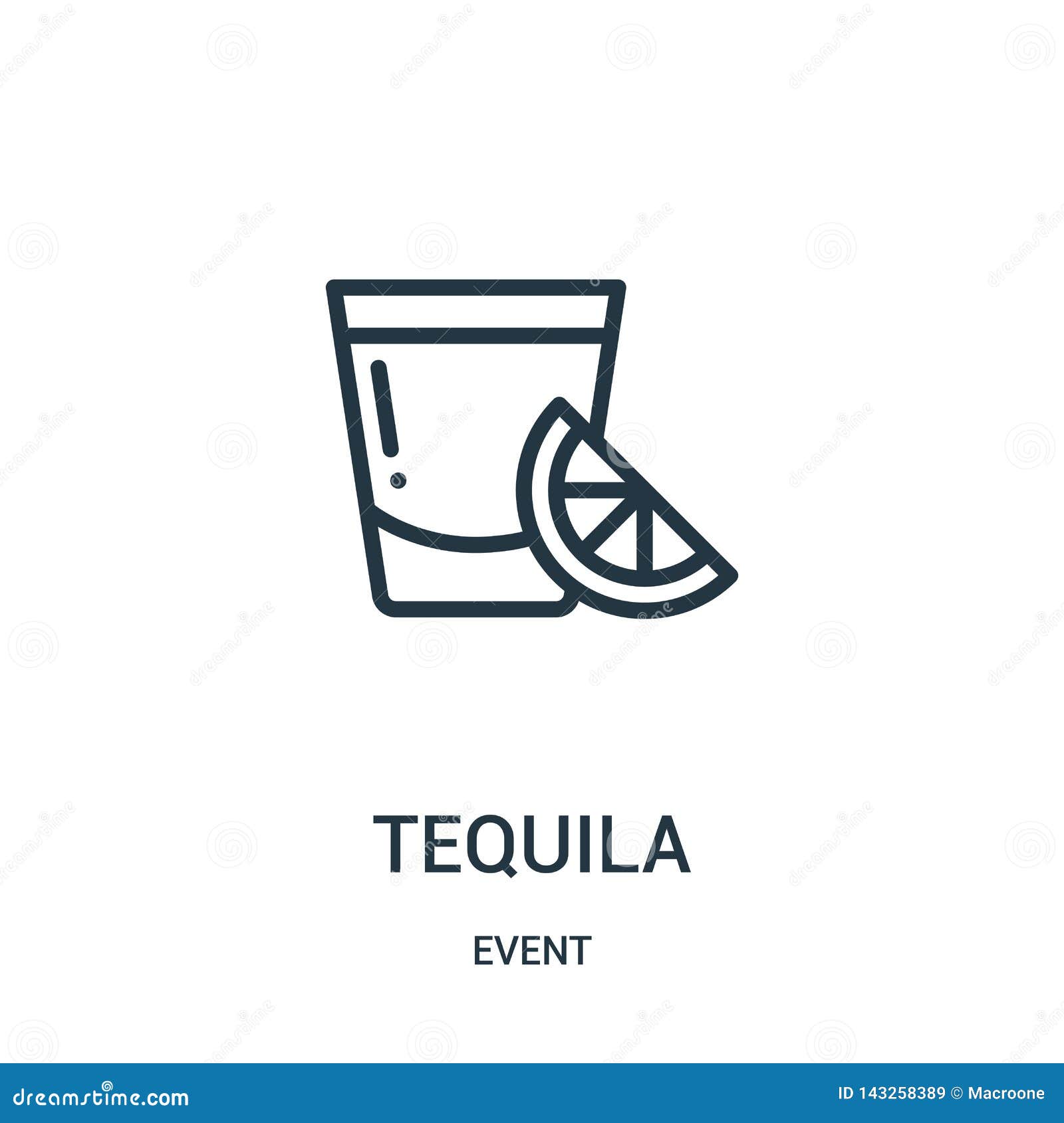 Tequila Icon Vector from Event Collection. Thin Line Tequila Outline ...