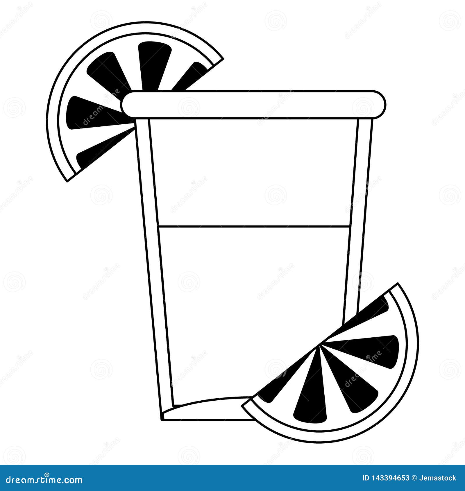 Tequila Shot Cup Symbol in Black and White Stock Vector - Illustration ...