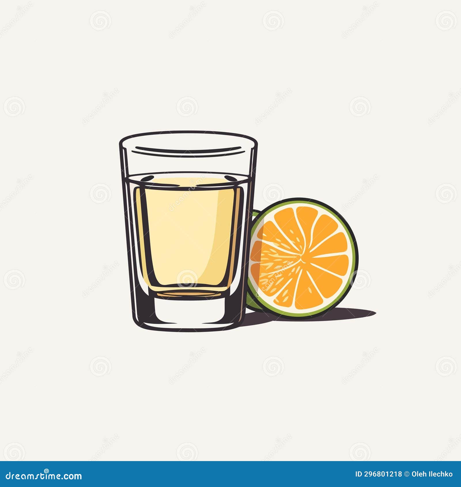 Tequila Shot Vector Flat Minimalistic Isolated Illustration Stock ...