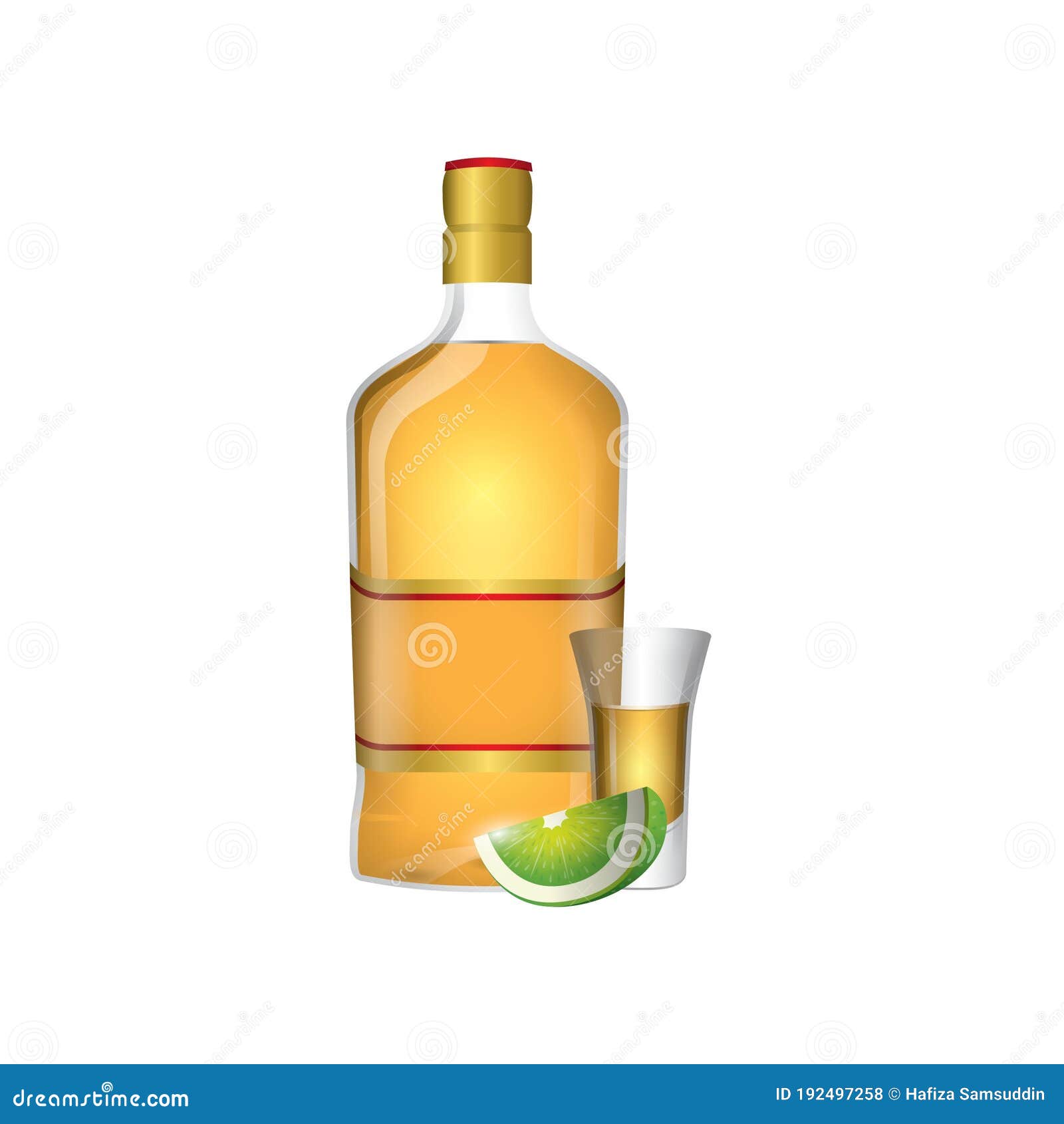 Tequila Shot. Vector Illustration Decorative Design Stock Vector ...