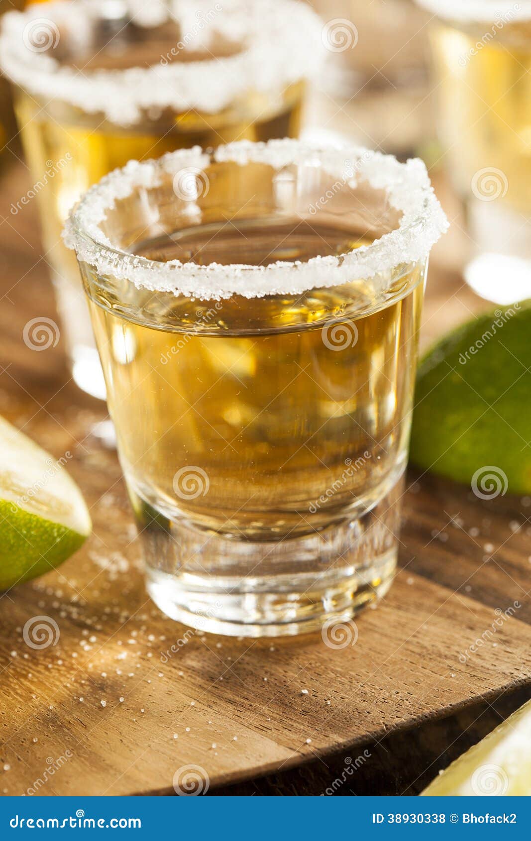 Tequila Shots with Lime and Salt Stock Photo - Image of cool, alcoholic ...
