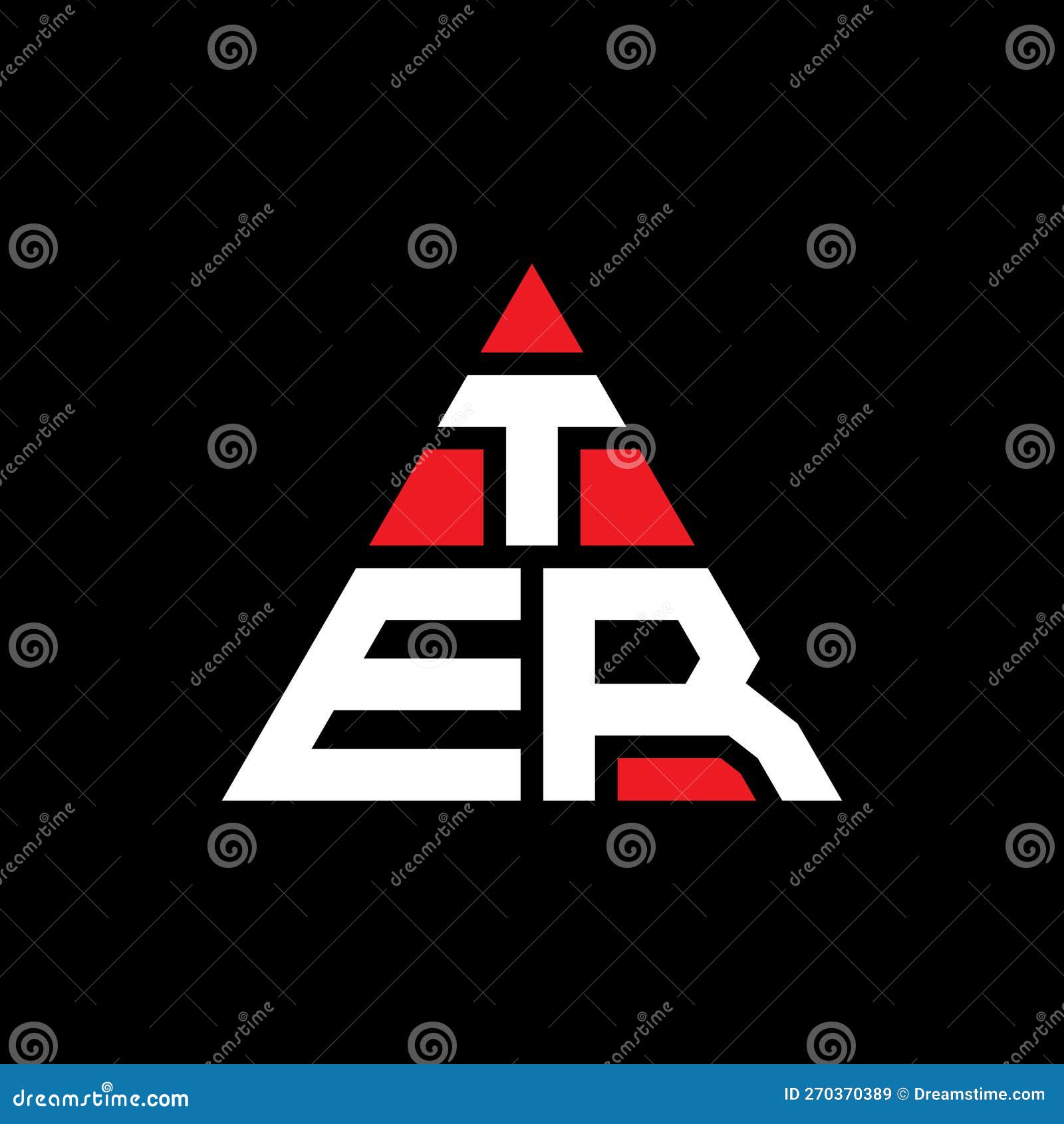 Ter Triangle Letter Logo Design With Triangle Shape Ter Triangle Logo Design Monogram Ter