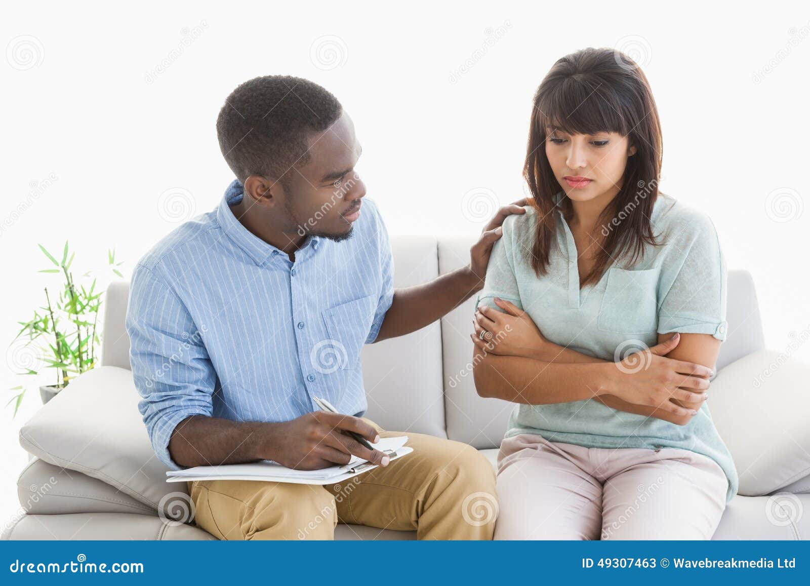 Terapeuta Que Aconseja a Su Paciente Que Escucha Imagen de archivo ...