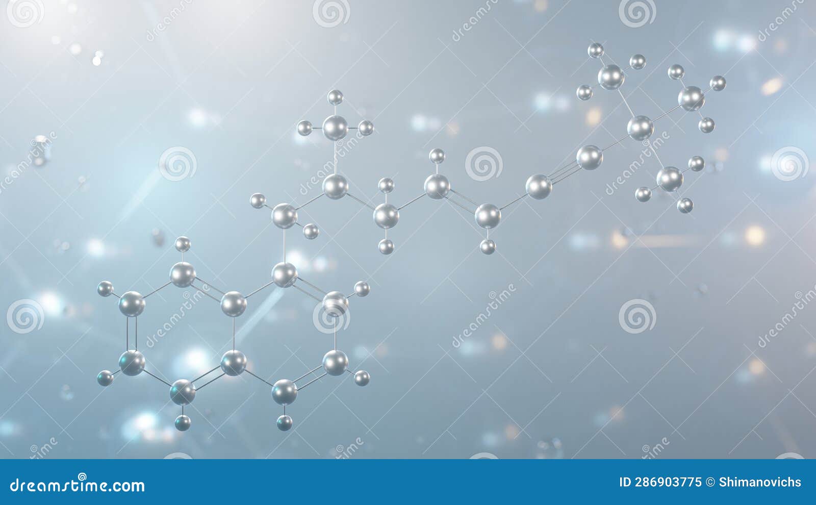 Terbinafine Molecular Structure, 3d Model Molecule, Antifungal ...