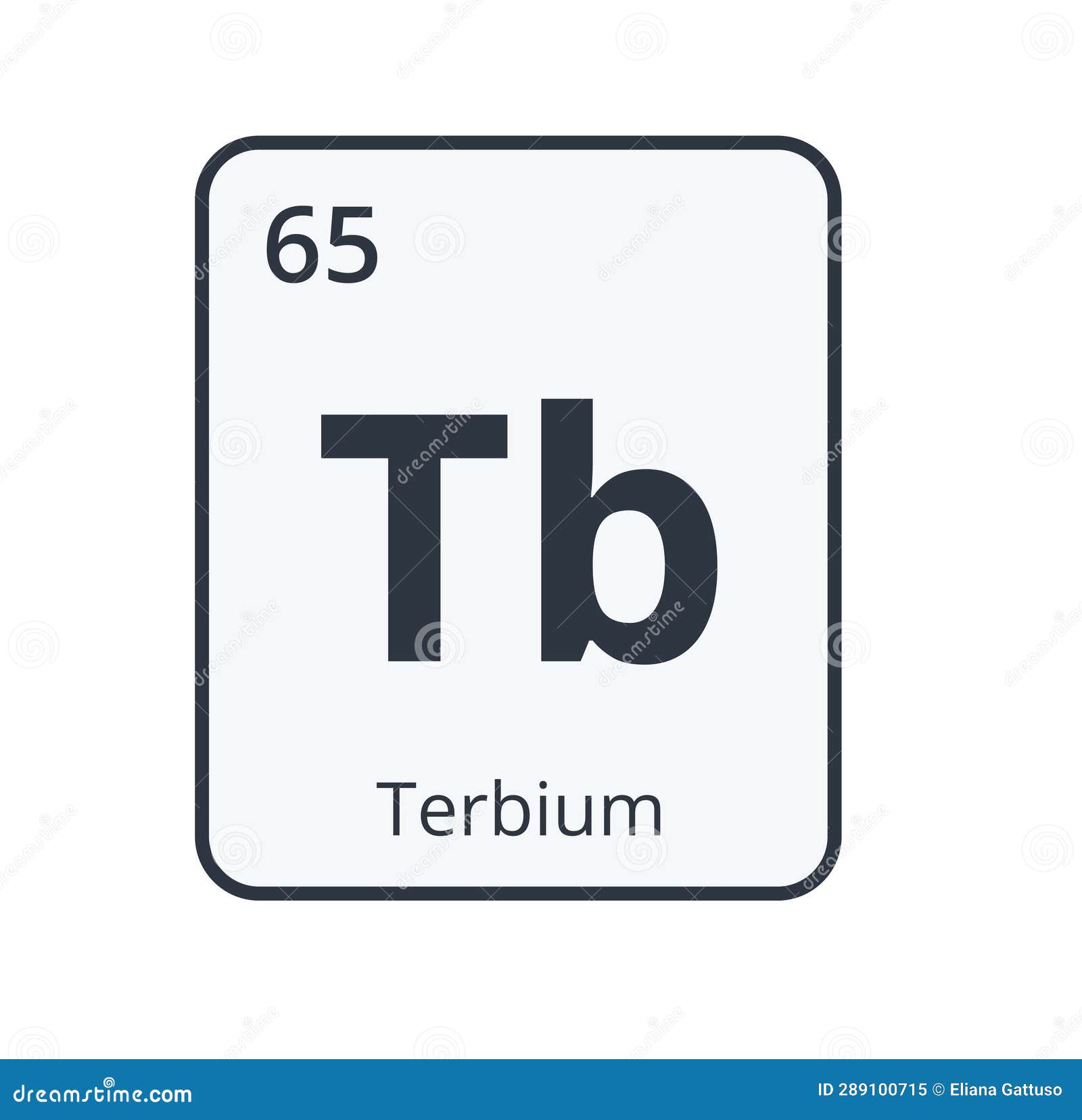 Terbium - Tb - Chemical Element Periodic Table Stock Image ...