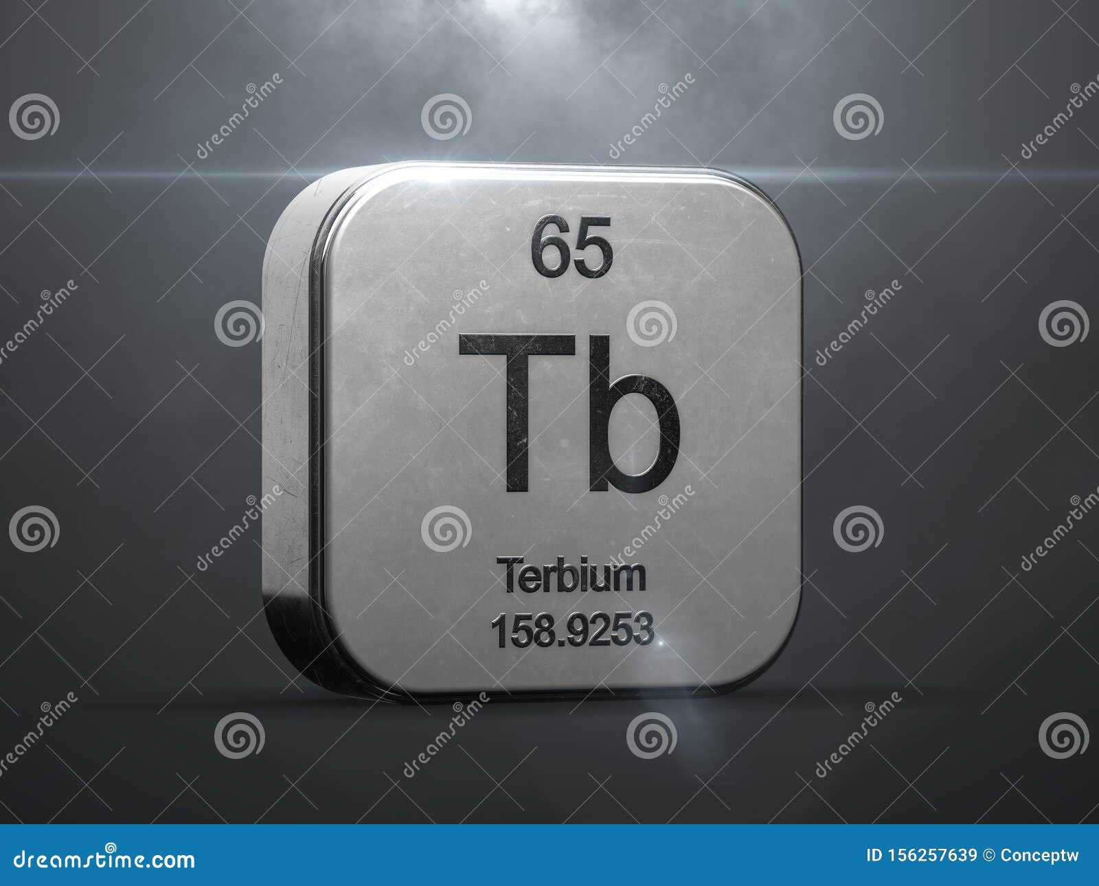 Terbium On The Periodic Table Of The Elements, With Element Symbol Tb ...
