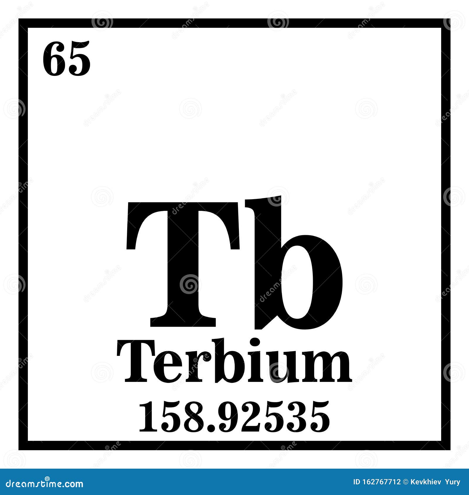 Terbium Periodic Table of the Elements Vector Stock Vector ...
