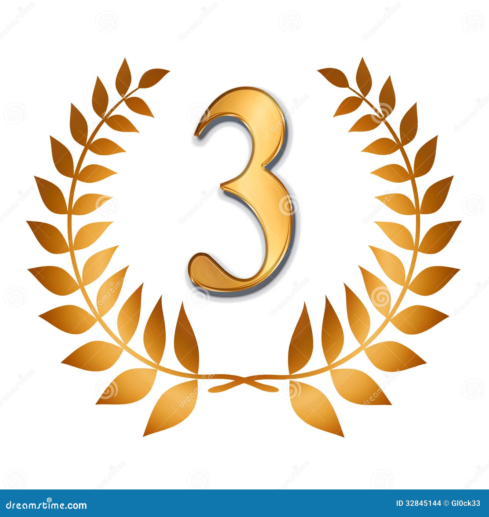 Terceiro lugar ilustração stock. Ilustração de terceiro - 32845144