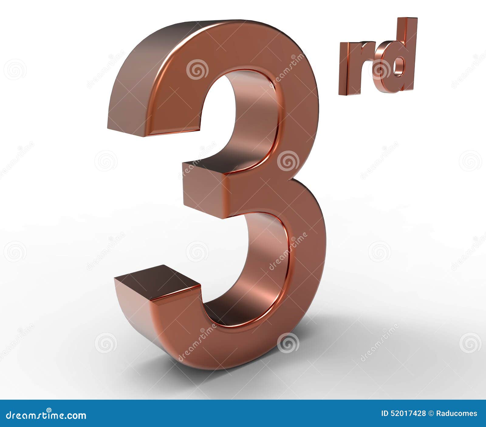 Terceiro símbolo do lugar ilustração stock. Ilustração de sucesso ...