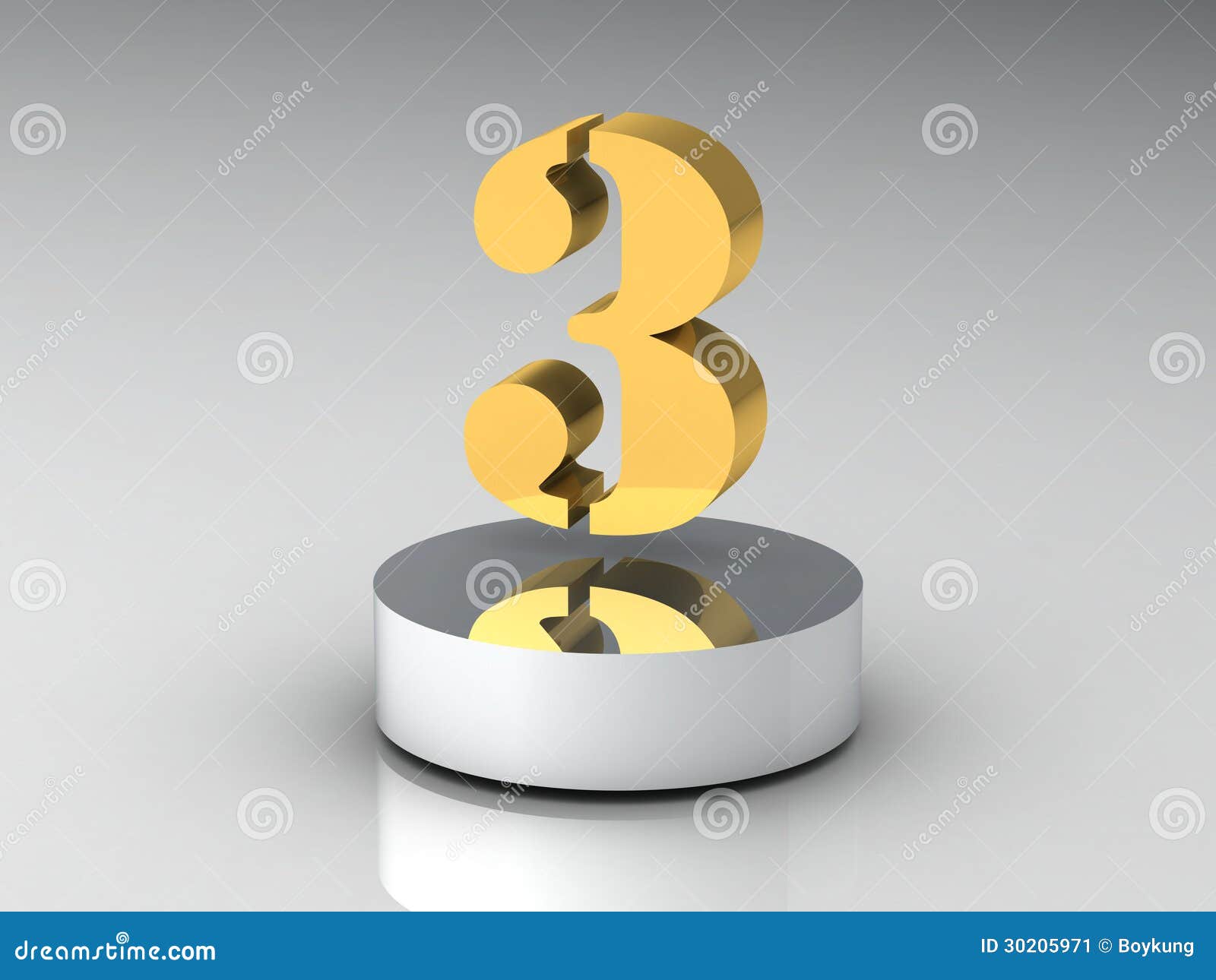 Tercero en el podio stock de ilustración. Ilustración de lugar - 30205971