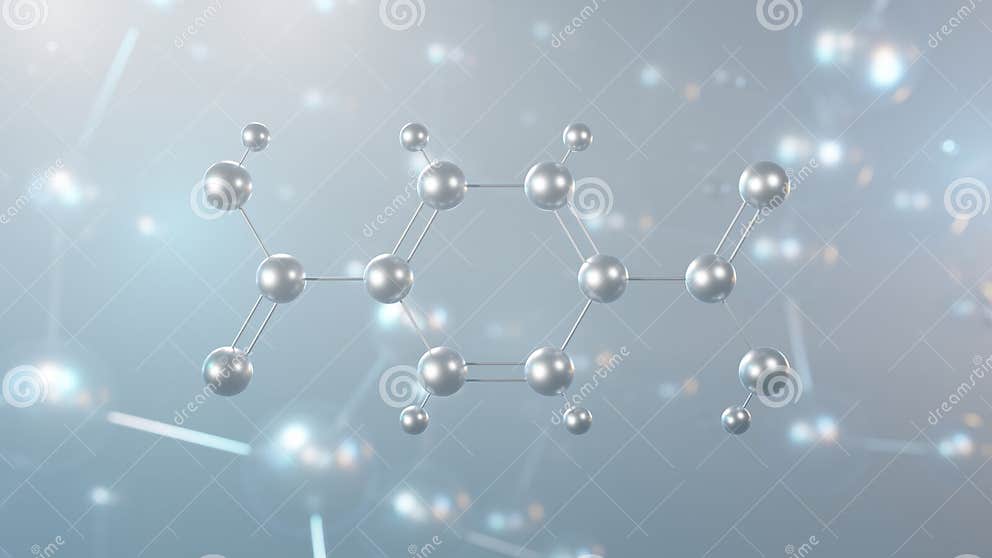 Terephthalic Acid Molecular Structure, 3d Model Molecule, Precursor ...