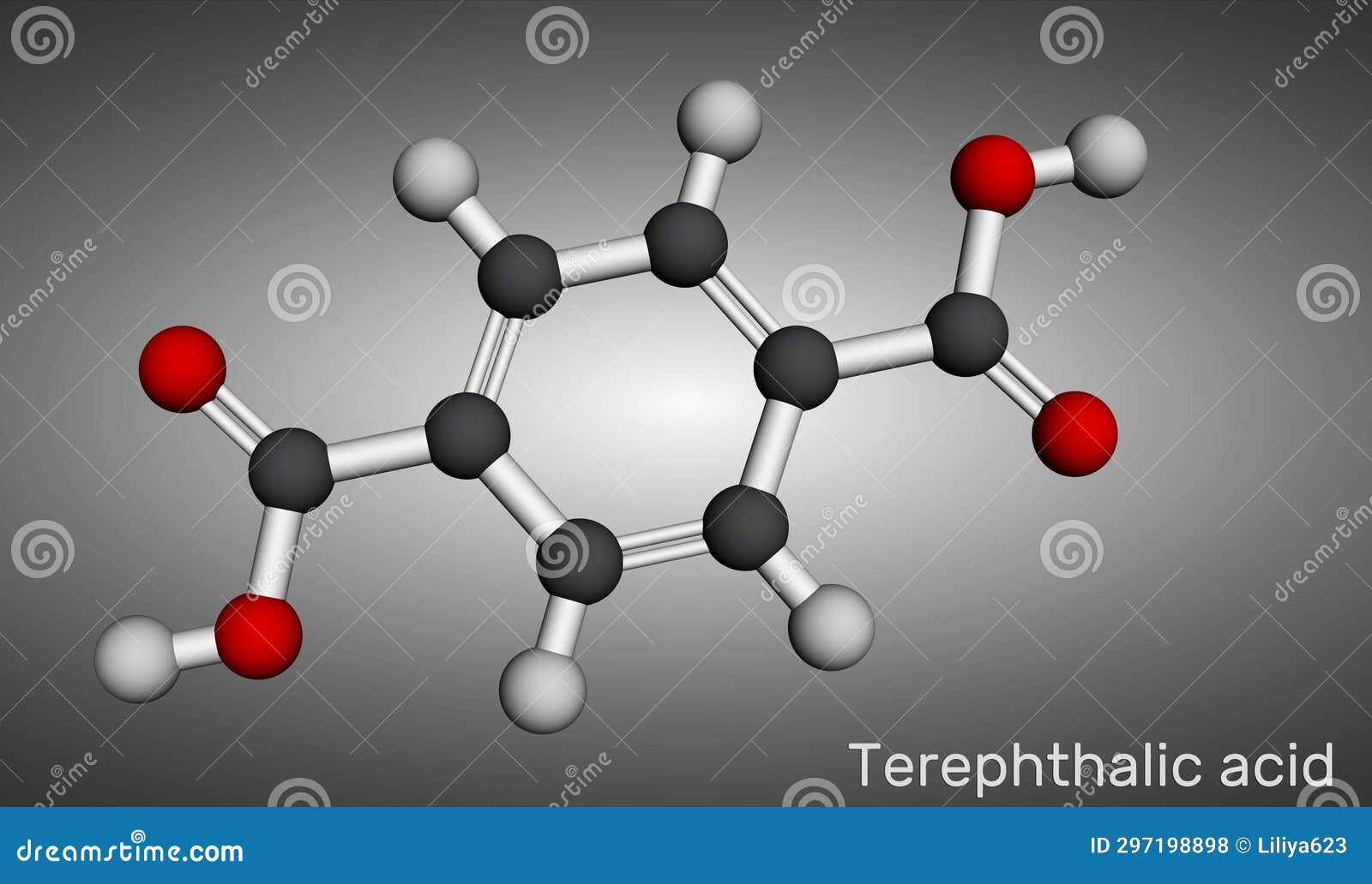 Terephthalic Acid Molecule, Molecular Structures, Precursor Polyester ...