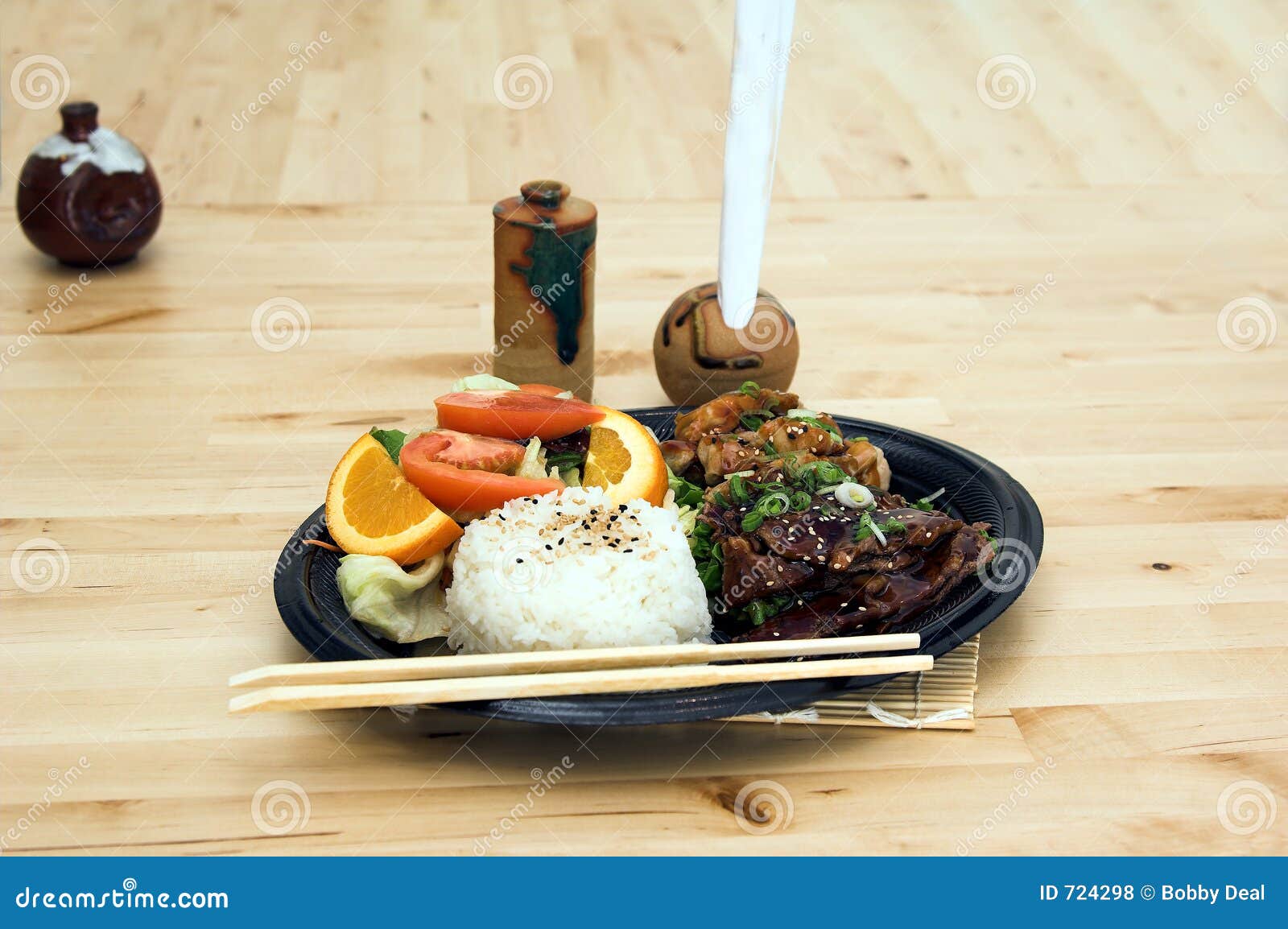 Teriyaki Combo Plate stock photo. Image of traditional - 724298