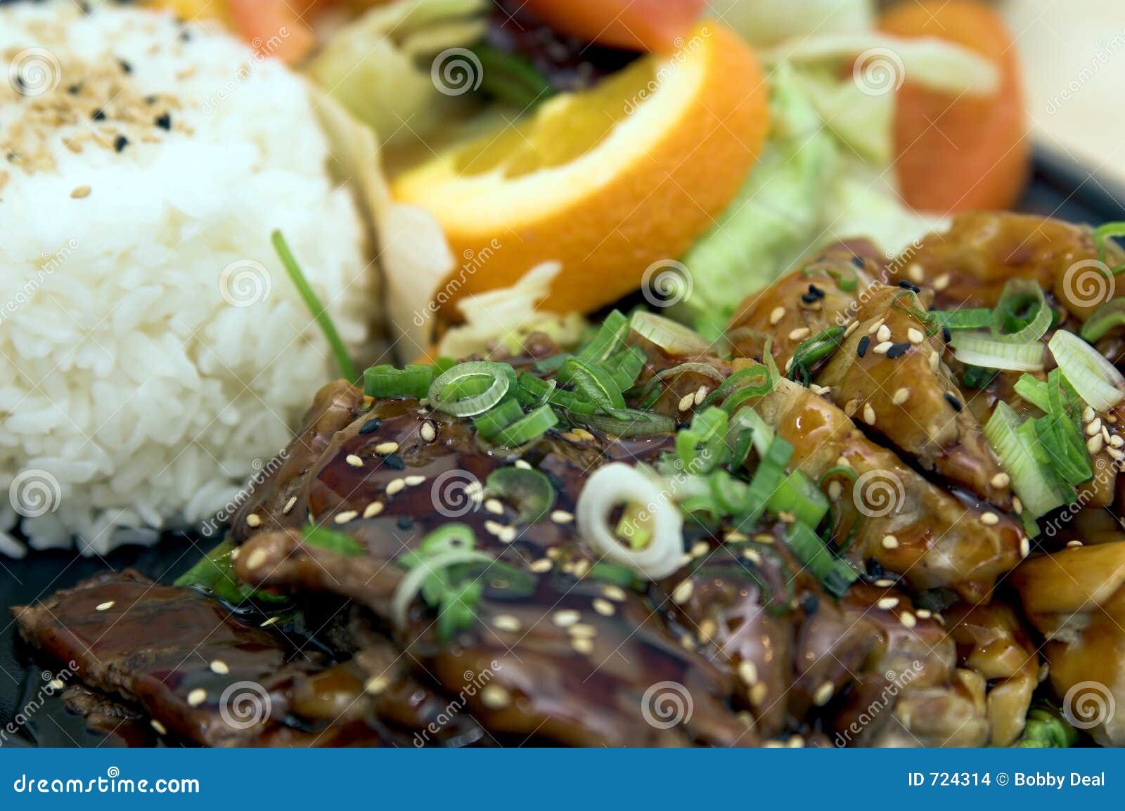 Teriyaki Combo Plate stock photo. Image of white, gourmet - 724314