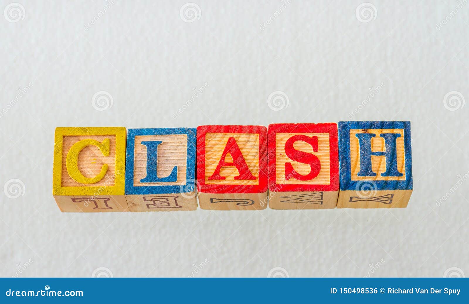 The Term Clash Visually Displayed Stock Photo - Image of graphic ...