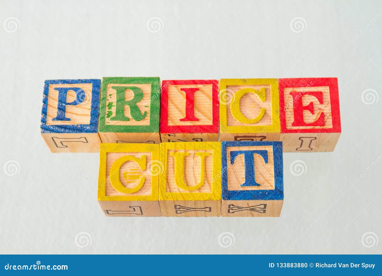 The Term Price Cut Visually Displayed Stock Photo - Image of graphic ...
