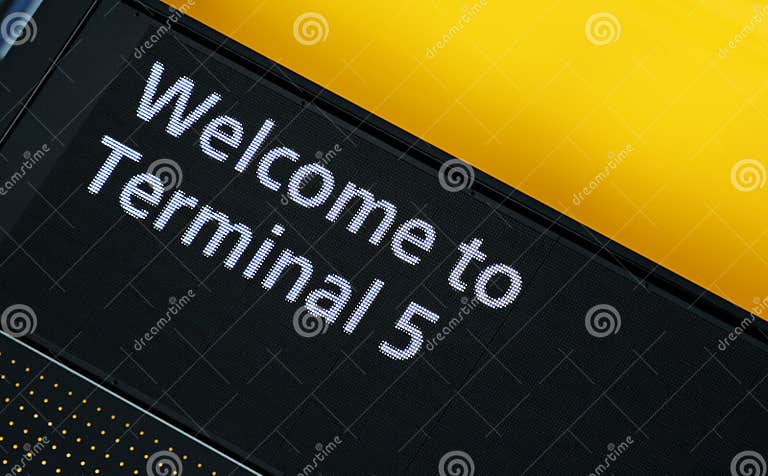 Terminal 5 Sign stock image. Image of sign, editorial - 6355999