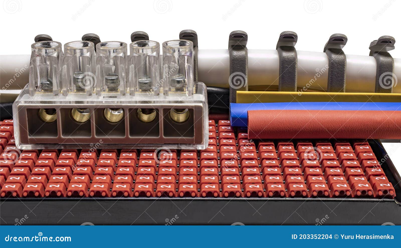 Terminal Blocks and Distribution Blocks. Connecting Electrical Cables ...