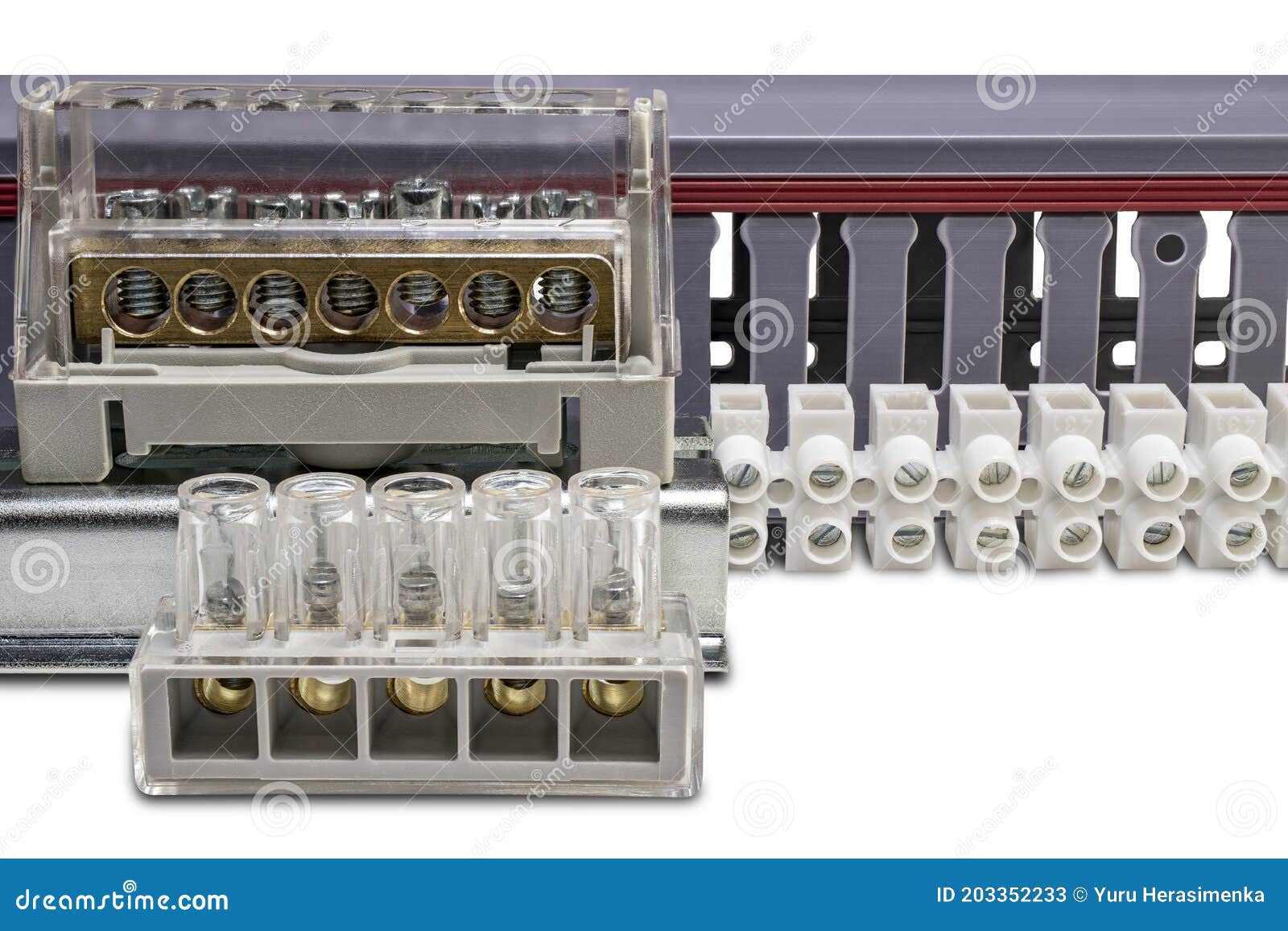 Terminal Blocks and Distribution Blocks. Connecting Electrical Cables ...