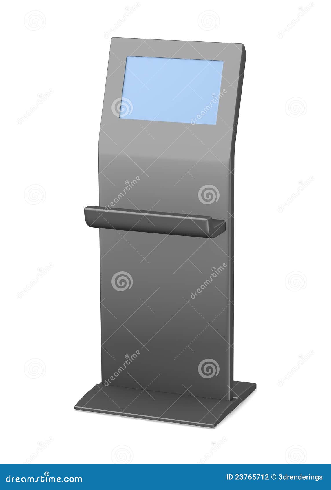 Terminal with blue screen stock illustration. Illustration of store ...