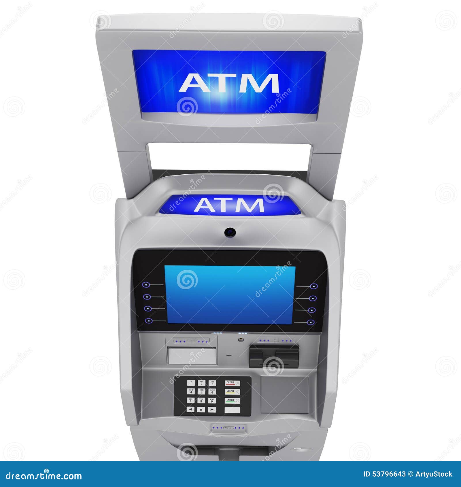 Terminal con un teclado stock de ilustración. Ilustración de tarjeta ...