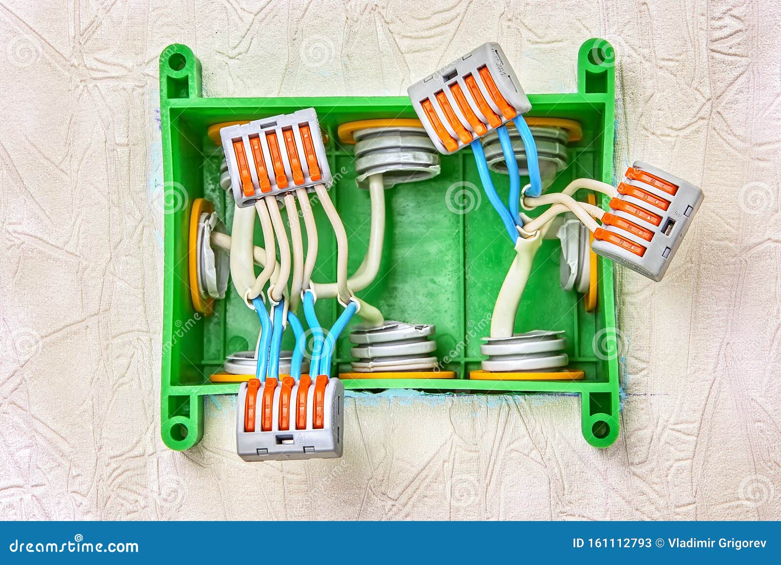 Terminal Connection of Electrical Wires in Wiring Stock Image - Image ...