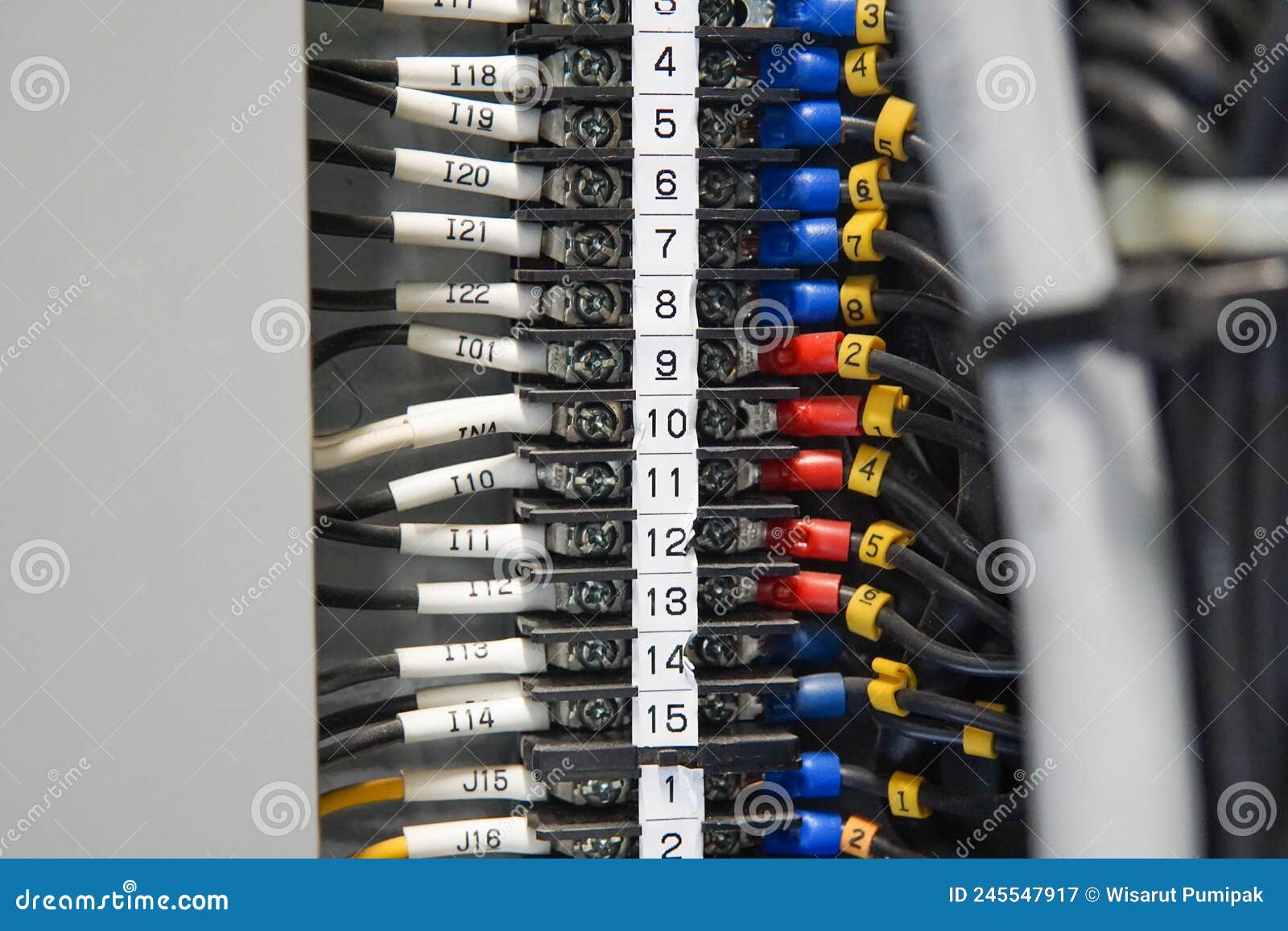 Terminal of control cable stock image. Image of metal - 245547917
