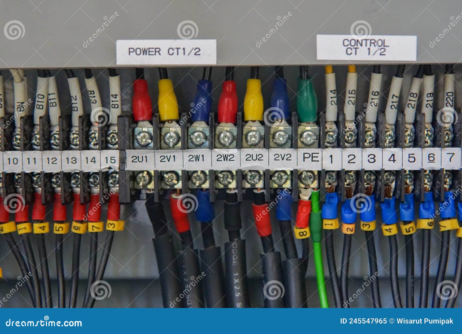 Terminal of control cable stock image. Image of wood - 245547965