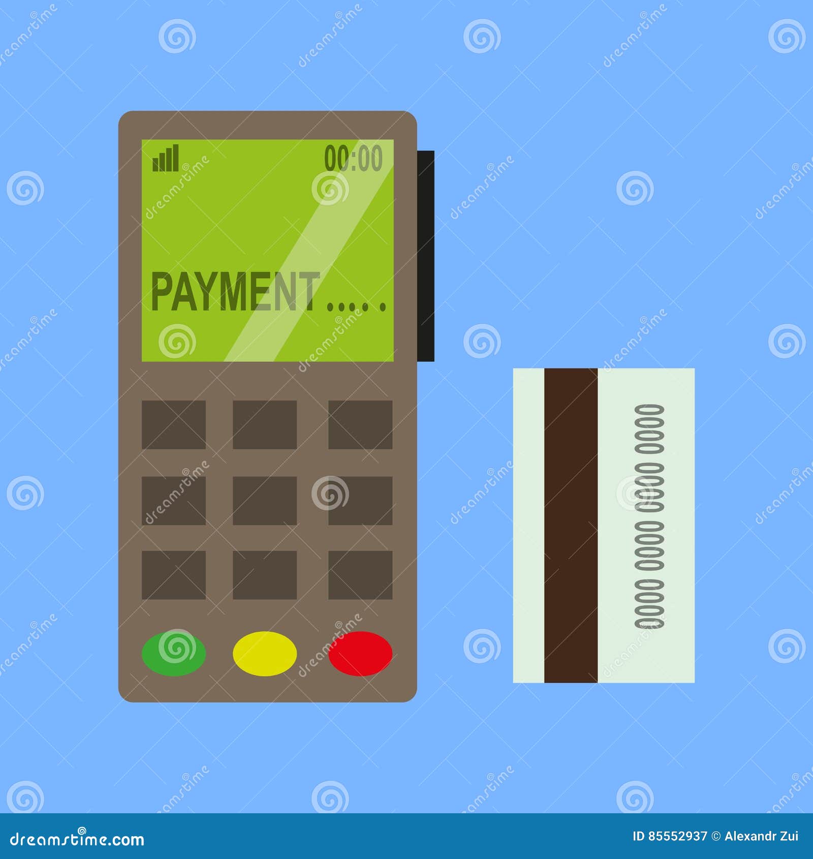 Terminal, credit card stock vector. Illustration of paying - 85552937