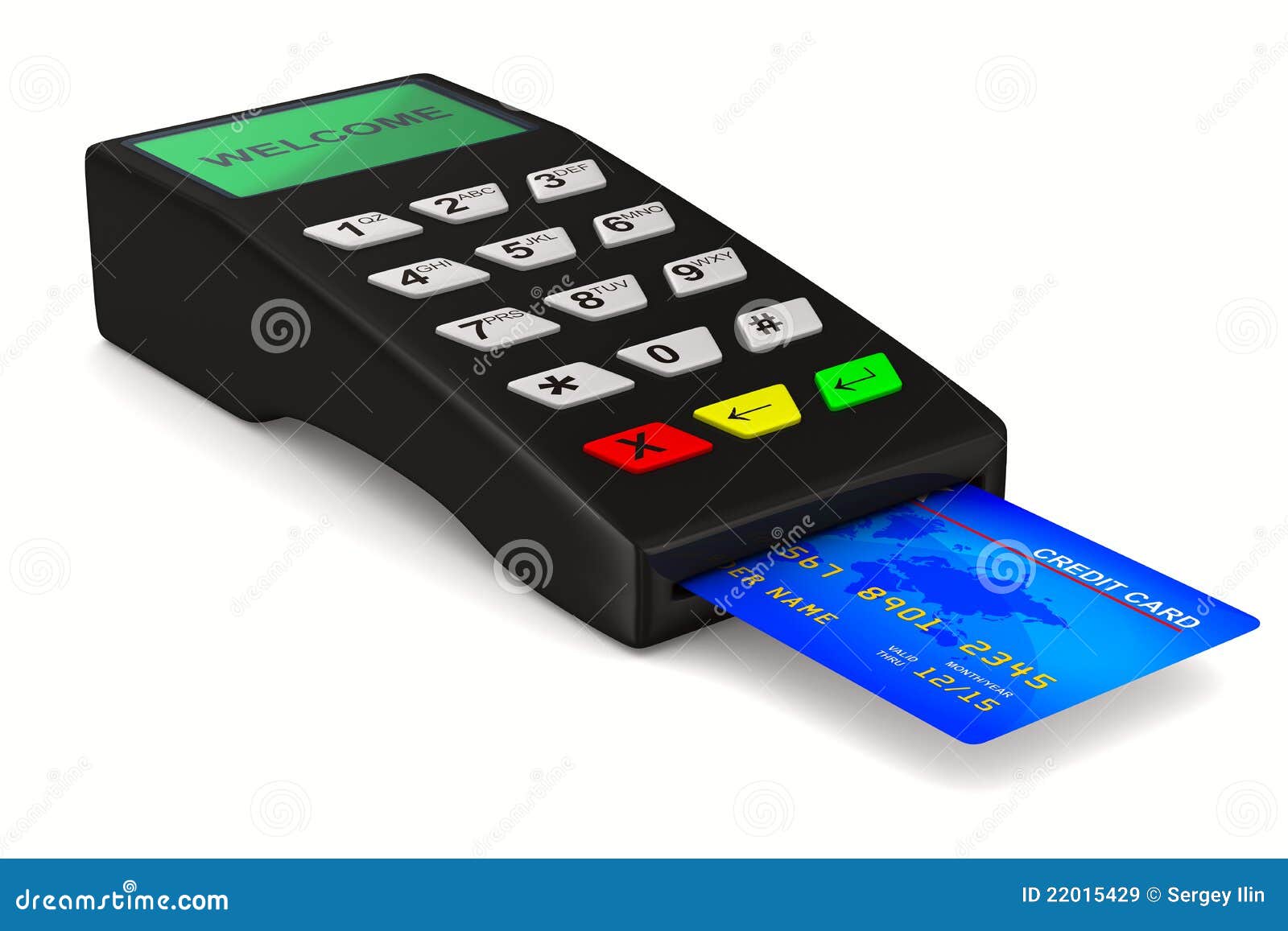 Terminal Del Pago En El Fondo Blanco Stock de ilustración - Ilustración ...