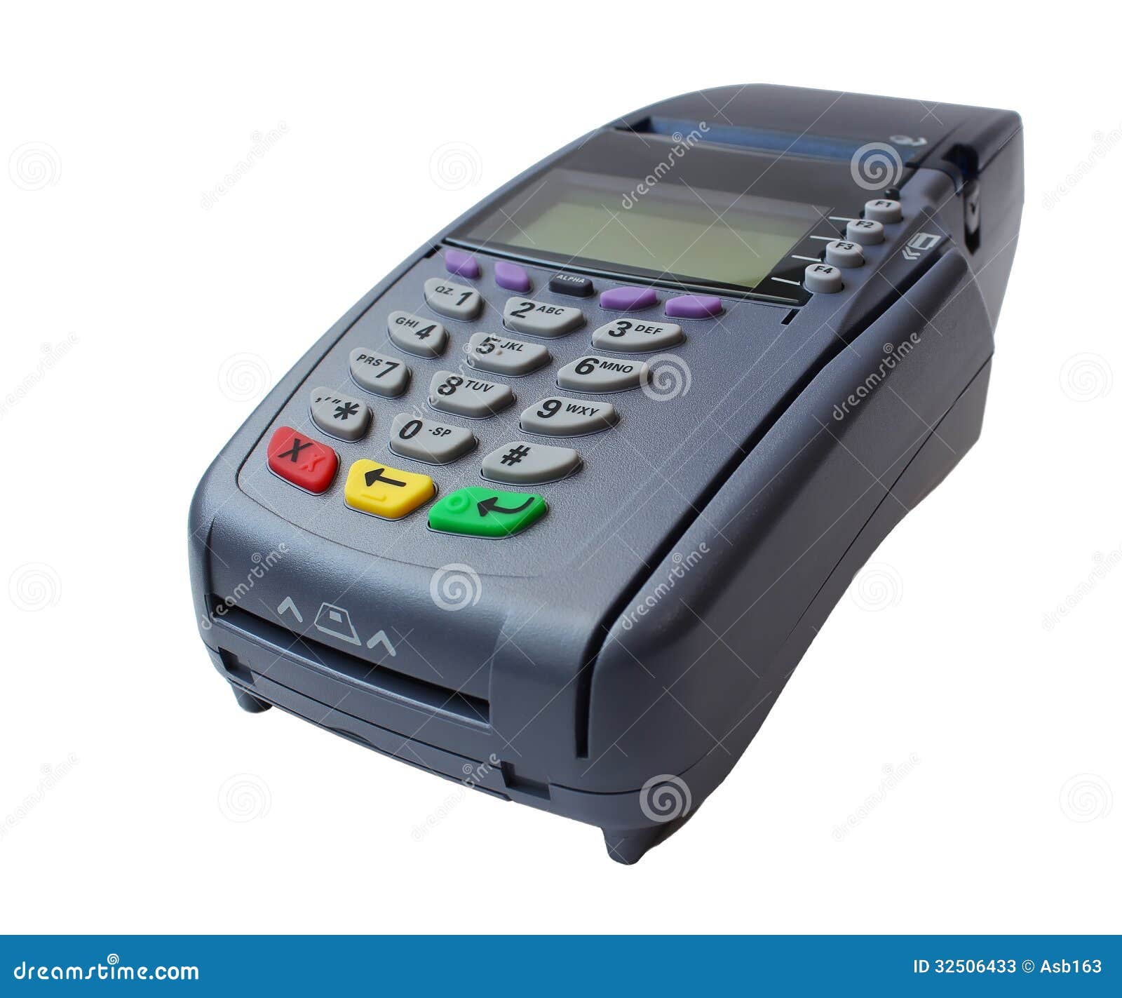 Terminal Del Pago En El Fondo Blanco Imagen de archivo - Imagen de ...