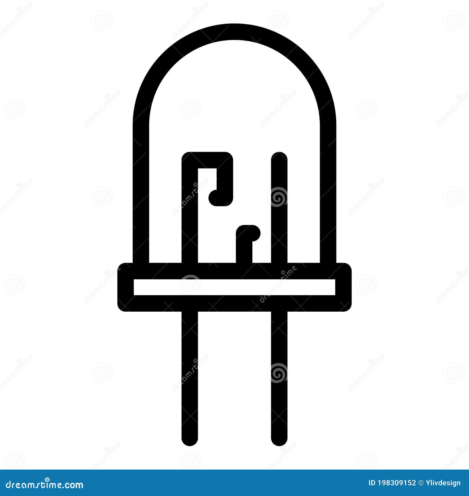 Terminal Diode Icon, Outline Style Stock Vector - Illustration of ...