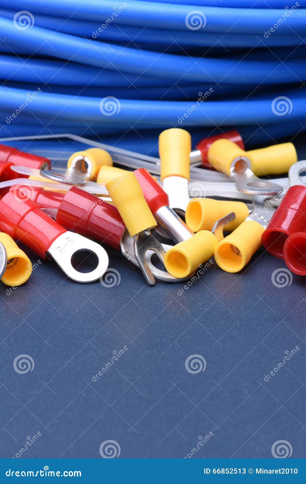 Terminal Electrical Accessories and Cable Stock Image - Image of ...