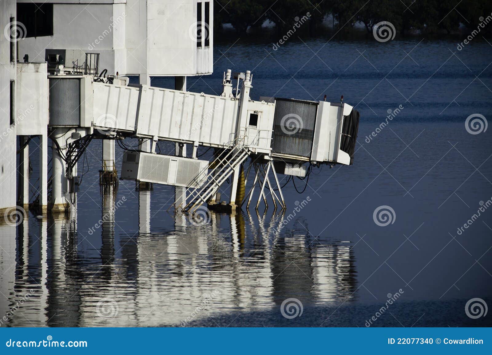 Terminal Gate Rises Above the Water Stock Photo - Image of endanger ...