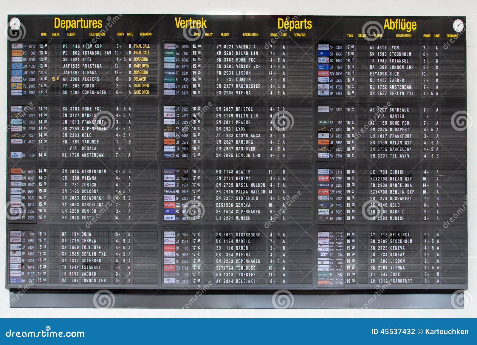 Terminal Info Board - 13 editorial photography. Illustration of ...