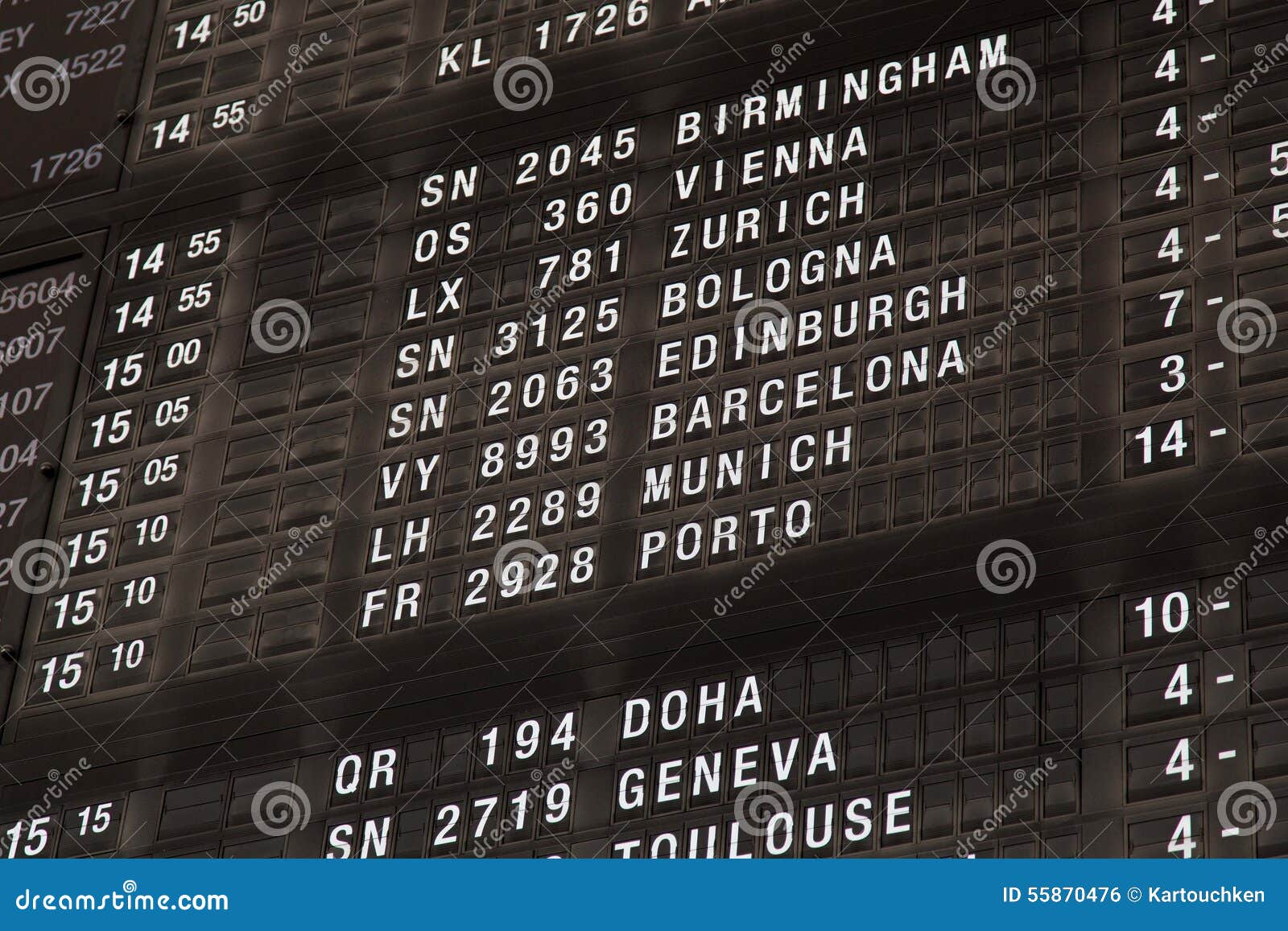 Terminal Info Board stock photo. Image of boarding, arrival - 55870476