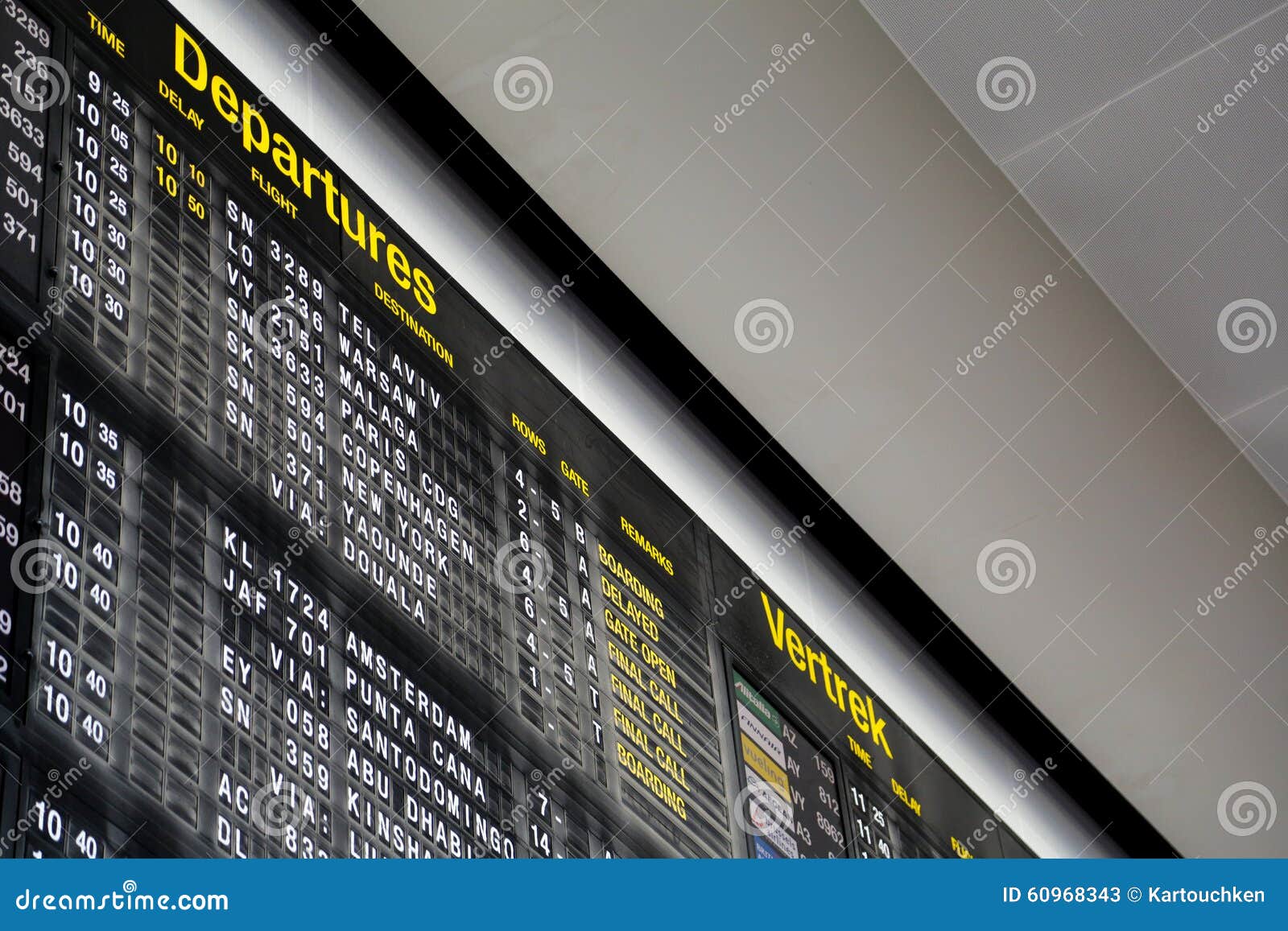 Terminal Info Board stock illustration. Illustration of airline - 60968343