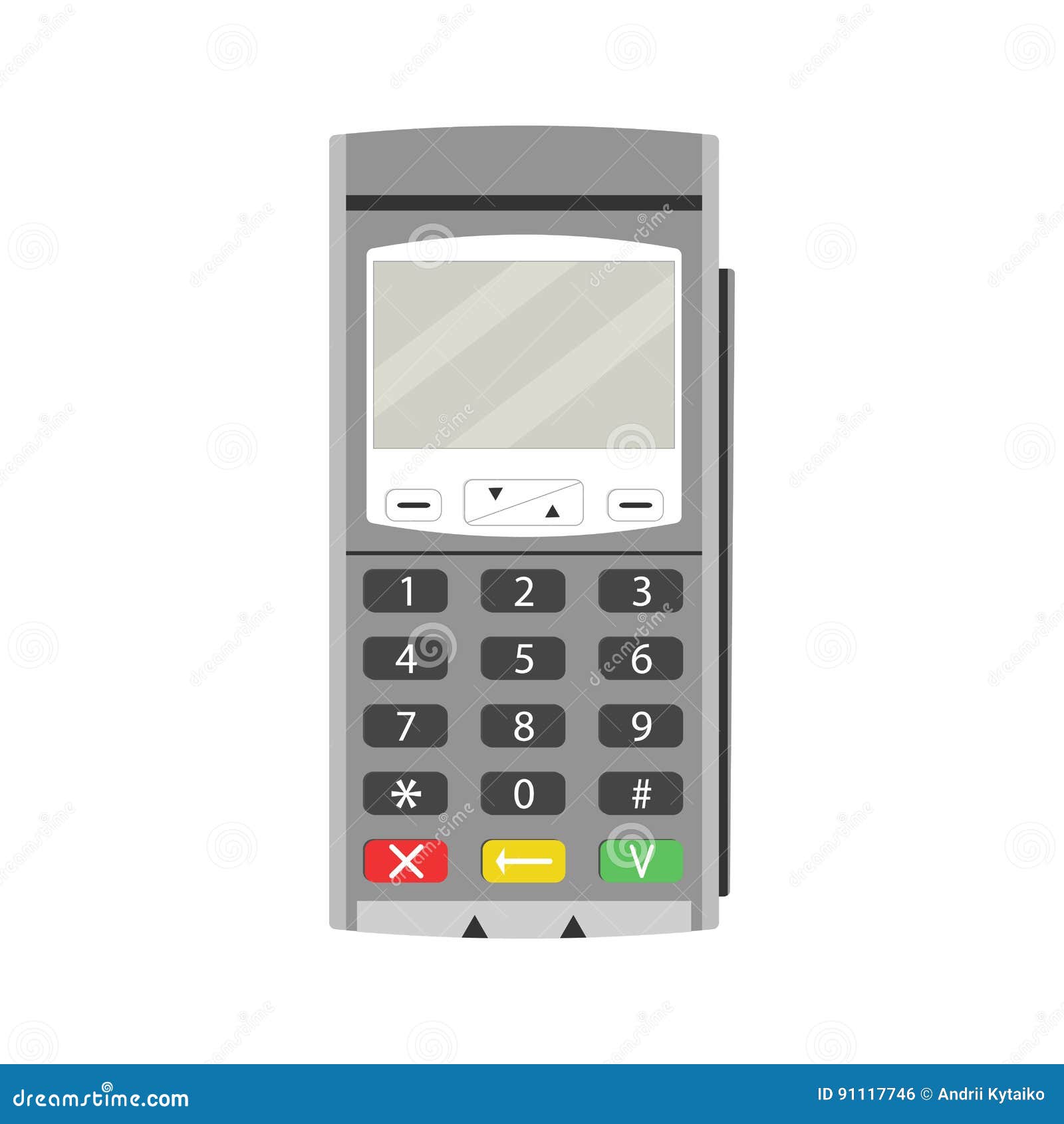 Terminal for Payment by Card Stock Vector - Illustration of card ...