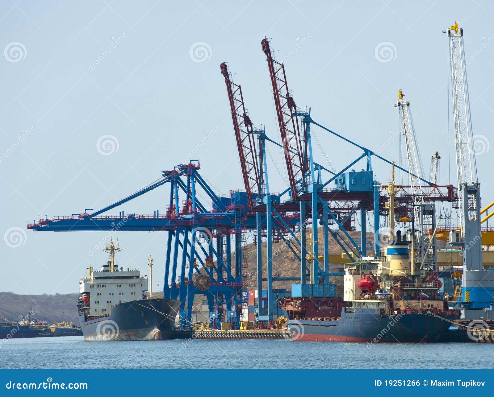 Terminal at Russian Cargo Port Vladivostok Stock Photo - Image of city ...