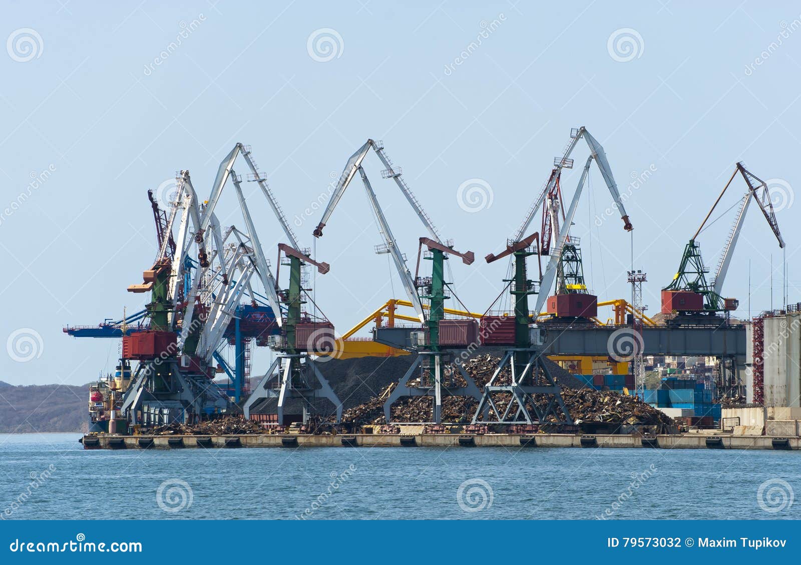 Terminal at Russian Cargo Port Vladivostok Stock Photo - Image of ...